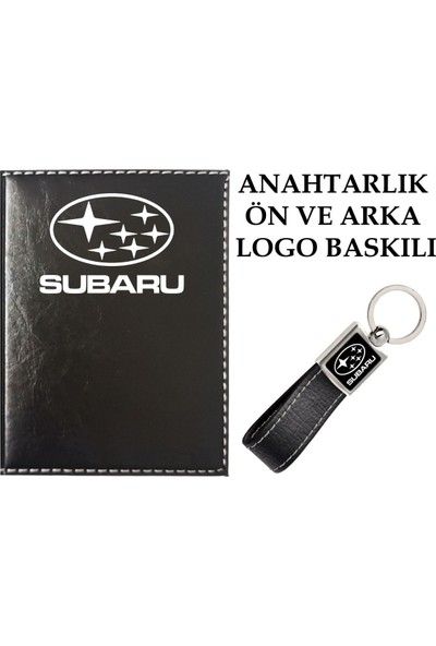 Promosyon Denizi Subaru Logolu Siyah Ruhsat Kabı ve Subaru Logolu Anahtarlık