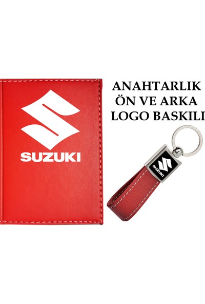 Promosyon Denizi Kırmızı Ruhsat Kabı ve Anahtarlık