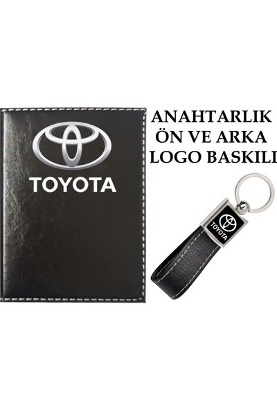 Promosyon Denizi Toyota Logolu Siyah Ruhsat Kabı ve Toyota Logolu Anahtarlık