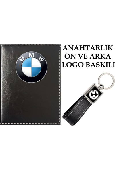 Promosyon Denizi Bmw Siyah Ruhsat Kabı ve Bmw Logolu Anahtarlık