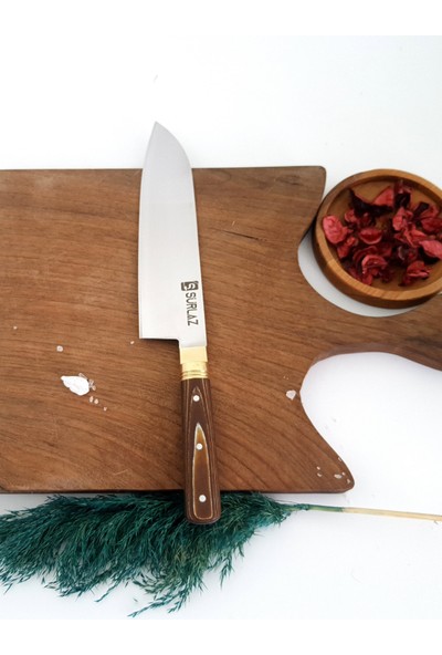 SürLaz Sürmene Prime Serisi Şef Bıçağı Wersalit Sap 32 cm Paslanmaz Çelik