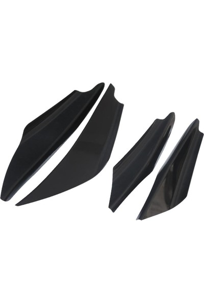 Homyl 4 Adet Karbon Fiber Ön Tampon Yan Kanallar Splitter Yüzgeçleri Genel Süt Siyah (Yurt Dışından)