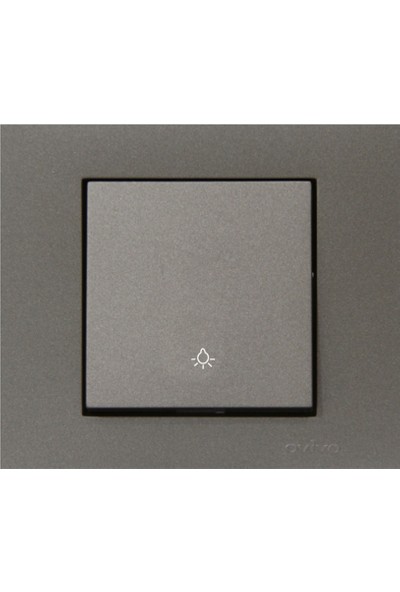 Ovivo Grano Antrasit Light Anahtarı + Çerçeve Ovivo Grano Antrasit Light Anahtarı + Çerçeve