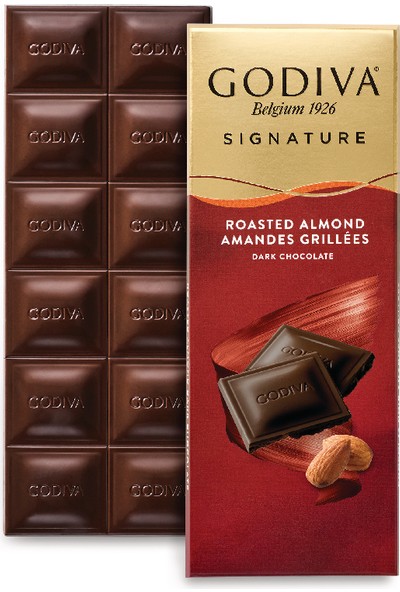 Godiva Kavrulmuş Bademli %72 Bitter Tablet Çikolata 90 gr