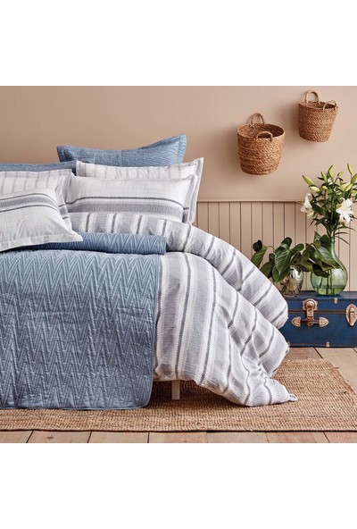 Yataş Bedding Simula Çift Kişilik Yatak Örtülü Nevresim Takımı Seti - Indigo