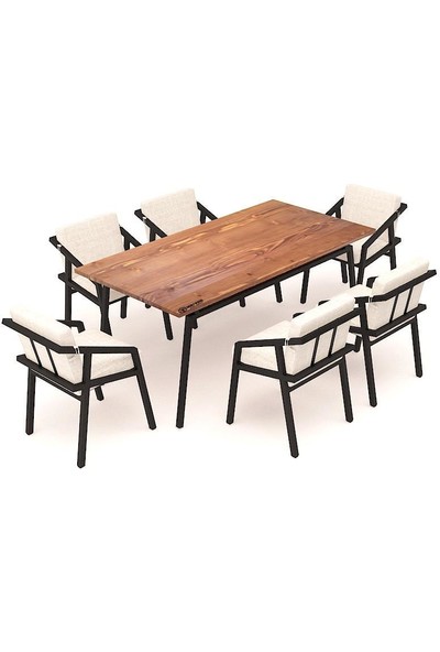 Monywood Masif Ahşap Masa Takımı MMT828