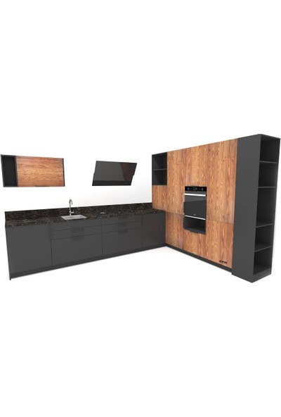 Monywood Masif Ahşap Mutfak MTFK3014