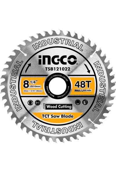 Ingco TSB121022 Ahşap Testesre Bıçağı 210MM 48T BMS14002 Için Uygundur Ingco TSB121022 Ahşap Testesre Bıçağı 210MM 48T BMS14002 Için Uygundur