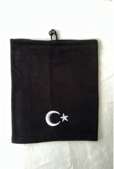 Ay Yıldız Baskılı Termal Polar Boyunluk Bere