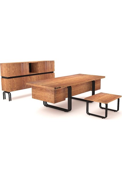 Monywood Masif Ahşap Ofis Takımı MOT834