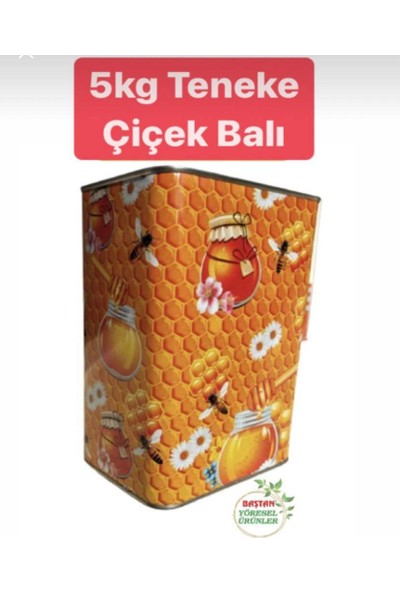 Baştan Yöresel Ürünler 5kg Teneke Yayla Çiçek Balı Baştan Yöresel Ürünler 5kg Teneke Yayla Çiçek Balı