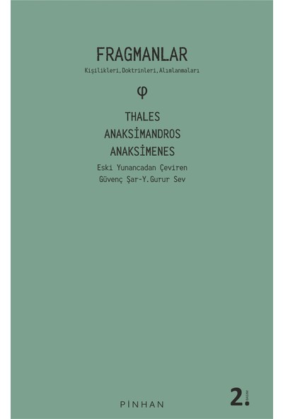 Fragmanlar - Thales Anaksimandros - Anaksimenes