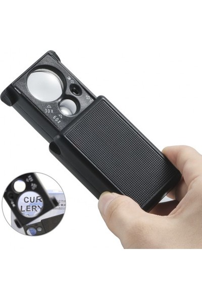 Bayram Mini Lup Büyüteç Işıklı Büyüteç 30X60X
