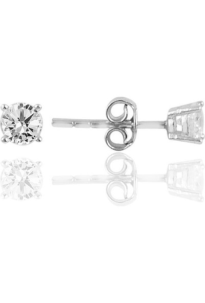 Söğütlü Silver Gümüş Zirkon Taşlı Pırlanta Montürlü Tek Taş Kupe