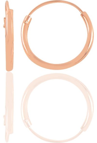 Söğütlü Silver  925 Ayar Gümüş Mini Rose Halka Küpe