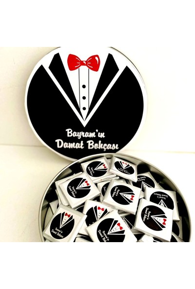 ENK Organizasyon Damat Bohçası Metal Çikolata Kutusu