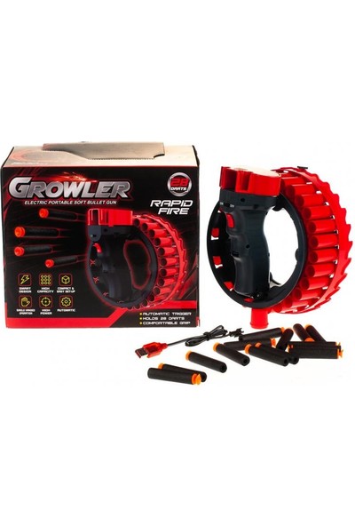 Mofy's Growler Otomatik 28LI Seri Atış Şarjlı Dart Tabancası