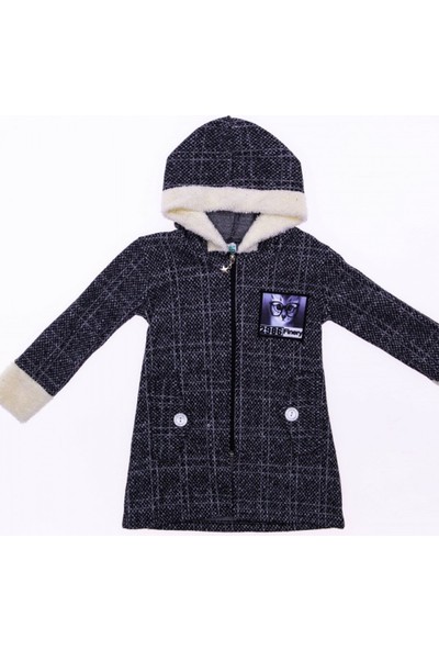 Ekspres16 Kapüşonlu Peluş Kız Çocuk Hırka