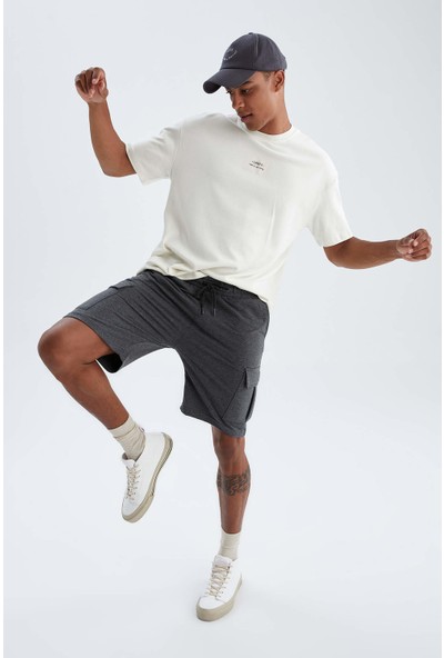 DeFacto Regular Fit Kargo Cepli Bermuda Şort W2467Az21Hs