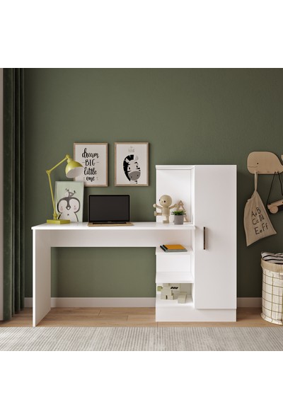 L'occi Concept Luke Çalışma Masası Kitaplık Raf Beyaz L'occi Concept Luke Çalışma Masası Kitaplık Raf Beyaz