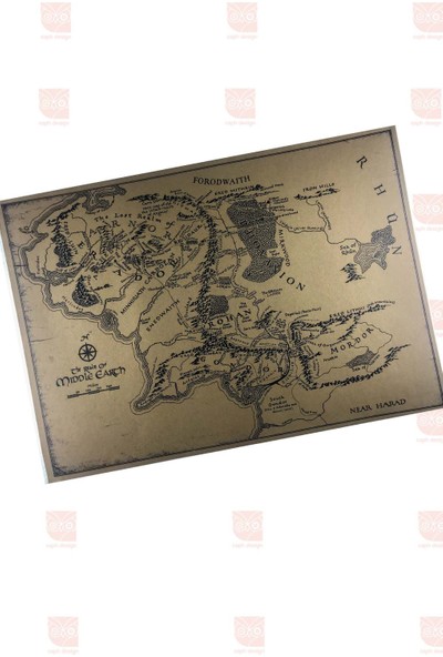 Caph Design Yüzüklerin Efendisi Vintage Kraft Poster - 35X50 - Özel Kutulu Caph Design Yüzüklerin Efendisi Vintage Kraft Poster - 35X50 - Özel Kutulu