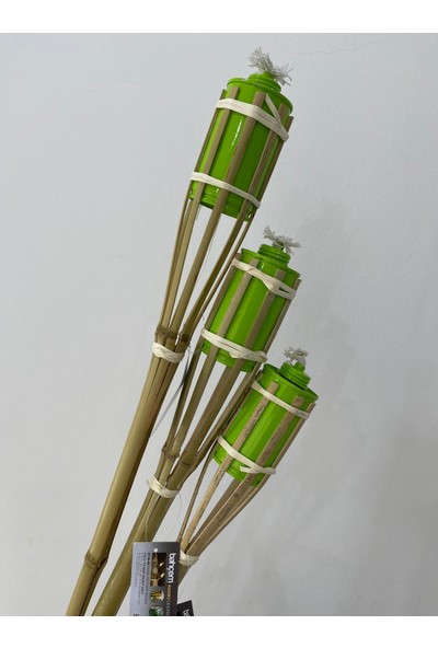 Bahçem Bambu Yeşil Dekoratif Aydınlatma 90CM (3 Adet)