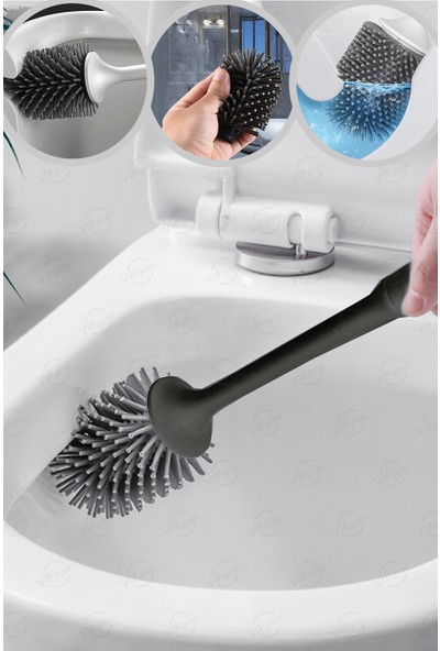 Vip Gross Banyo Tuvalet Klozet Temizleme Fırçası / Siyah