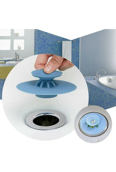 Pratik Mağazam 2 Kademeli Dokunmatik Lavabo Tıkacı Silikon Lavabo Gider Tıpası