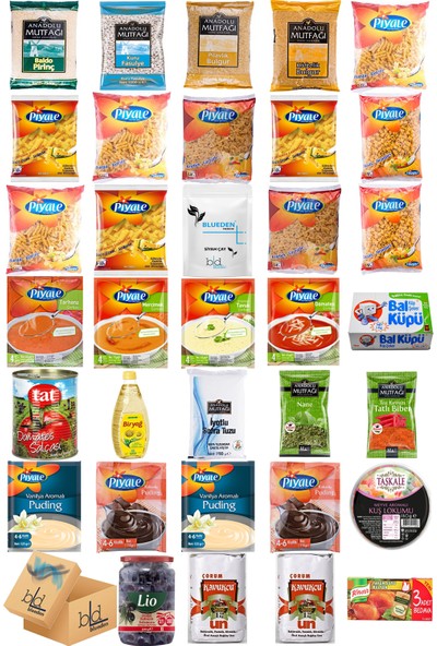 Blueden Ramazan Paketi Kumanya Ezrak Gıda Yardım Kolisi 34 Parça 72 nolu Paket Blueden Ramazan Paketi Kumanya Ezrak Gıda Yardım Kolisi 34 Parça 72 nolu Paket