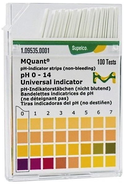 Merck 109535 Ph Kağıdı Ph 0 - 14   ph-Indikatör Şeriti Evrensel Indikatör Mcolorphast™ 100 Adet/kutu Merck 109535 Ph Kağıdı Ph 0 - 14   ph-Indikatör Şeriti Evrensel Indikatör Mcolorphast™ 100 Adet/kutu