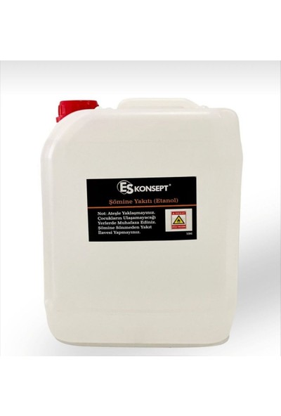 Es Konsept - 5 Lt Bio Ethanol %96 Saflık Oranı Dumansız Şömine Yakıtı Es Konsept - 5 Lt Bio Ethanol %96 Saflık Oranı Dumansız Şömine Yakıtı