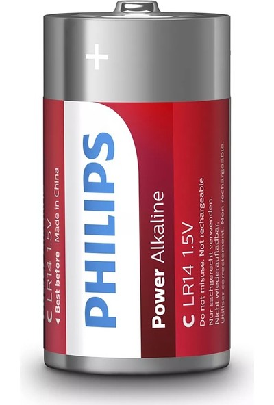 Philips LR14P2B/05 Power Alkaline C Battery 1.5V 2li Pil Philips LR14P2B/05 Power Alkaline C Battery 1.5V 2li Pil