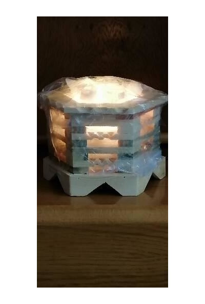 Bulut Tuz 6 Gen Tahta Kafes Tuz Lambası