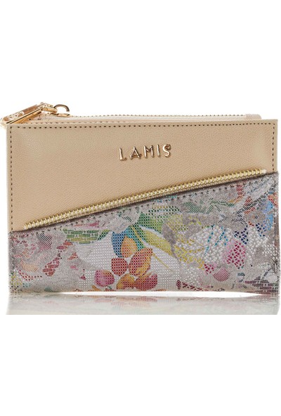 Lamisil Fermuarlı Renkli Bozuk Para Bölmeli Cepli Kart Bayan Cüzdanı