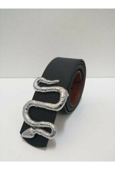 BellaVino Kadın Büyük Beden Yılan Tokalı Kemer 135 cm BellaVino Kadın Büyük Beden Yılan Tokalı Kemer 135 cm