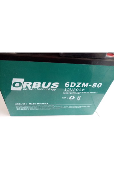 Orbus 12V 80AH Agm Elektrikli Motosiklet Aküsü ( 60AH ile Uyumlu ) Orbus 12V 80AH Agm Elektrikli Motosiklet Aküsü ( 60AH ile Uyumlu )