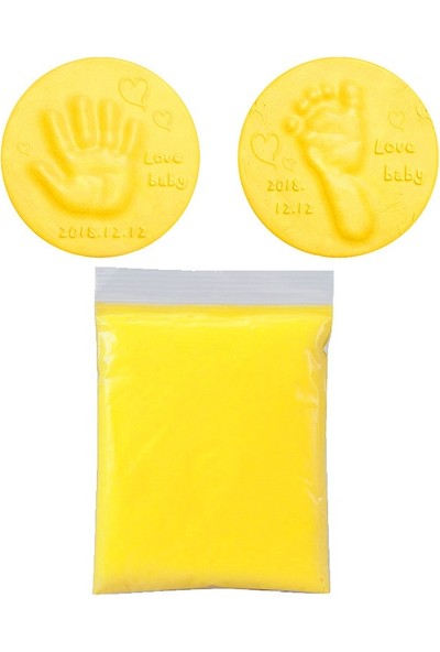 Aref Bebek El ve Ayak Izi Çıkarma Yumuşak Kil 20 Gr. Künye 0-24 Ay