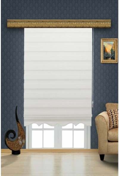 Perdestan Brillant Zebra Perde Etekli Ekru Model SO1100 Perdestan Brillant Zebra Perde Etekli Ekru Model SO1100