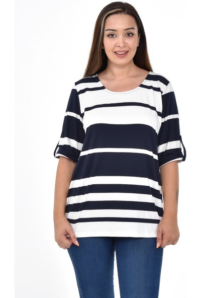 Urban Marin Oversize Büyük Beden Çizgili Marin Tişört 1002 Urban Marin Oversize Büyük Beden Çizgili Marin Tişört 1002