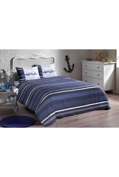 Özdilek Tek Kişilik Ranforce Pike Takımı Ink Lines Mavi Özdilek Tek Kişilik Ranforce Pike Takımı Ink Lines Mavi