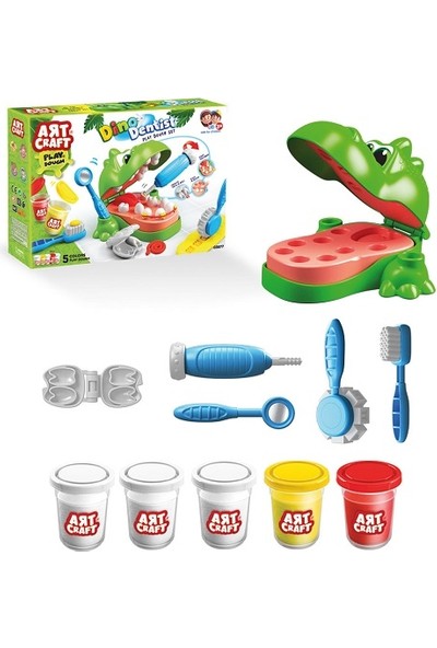 Dede Sevimli Dinozor Dişçi Oyun Hamur Set Dede Sevimli Dinozor Dişçi Oyun Hamur Set