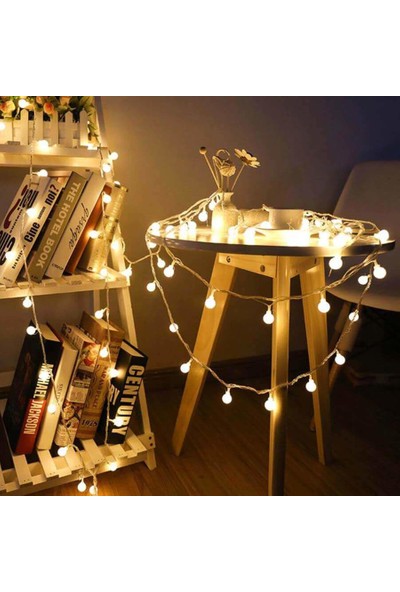 Dekorden Pilli Işık Topları - 6 Metre 40 Top Dekorden Pilli Işık Topları - 6 Metre 40 Top