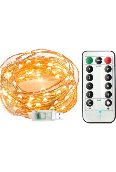 Dekorden Peri Tel LED - 5 Metre 50 LED - Uzaktan Kumandalı