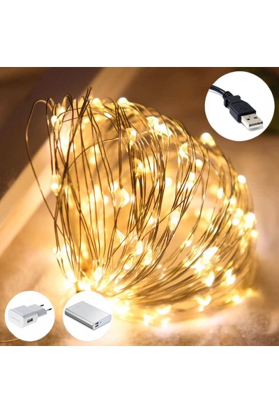 Dekorden USB Girişli Peri Tel LED - 5 Metre