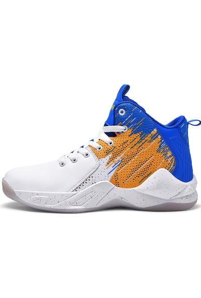Sitong Beyaz Mavi Alev Desen Basketbol Ayakkabı (Yurt Dışından) Sitong Beyaz Mavi Alev Desen Basketbol Ayakkabı (Yurt Dışından)