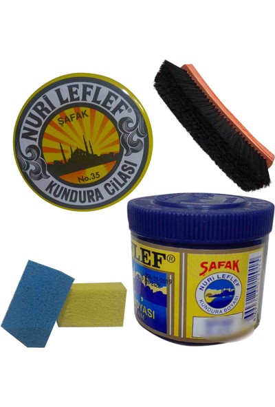 Öztürk Kundura Nuri Leflef Ayakkabı Bakım Boyama Seti(Boya-Cila-Fırca-Sünger)
