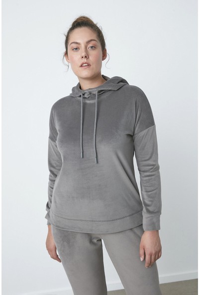 Penti Gri Soft Velvet Sweatshirt Penti Gri Soft Velvet Sweatshirt