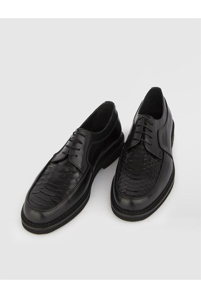 İLVİ Jarod Yılan Erkek Siyah Klasik Ayakkabı İLVİ Jarod Yılan Erkek Siyah Klasik Ayakkabı