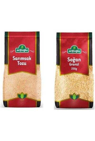 Arifoğlu Sarımsak Tozu 250 Gr. - Soğan Granül 250 gr Arifoğlu Sarımsak Tozu 250 Gr. - Soğan Granül 250 gr