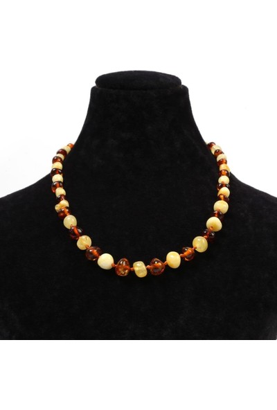 Sahi Aksesuar Doğal Kehribar Bebek Diş Kolyesi AMBER041